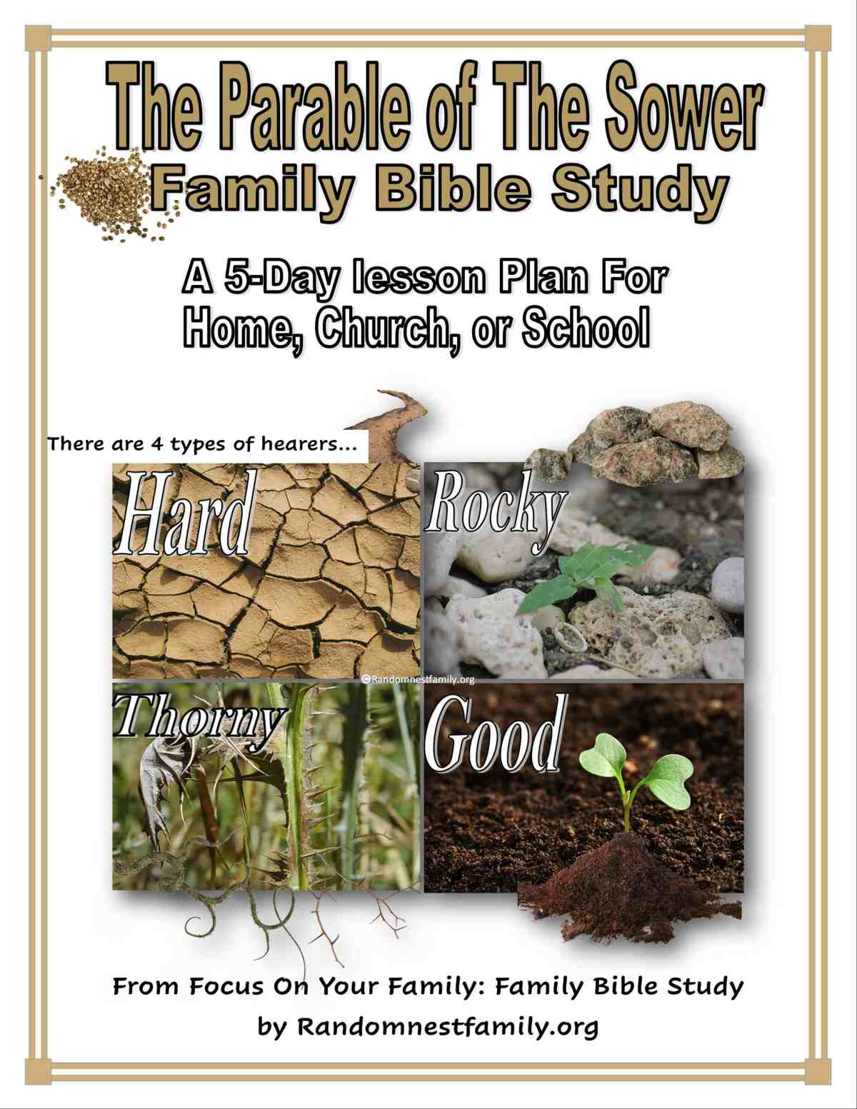 The Parable Of The Sower Family Bible Study